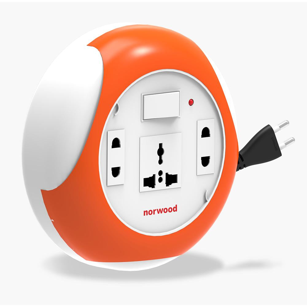 Norwood Trion 2 Pin Flex Box 10m With Indicator & International Socket ...